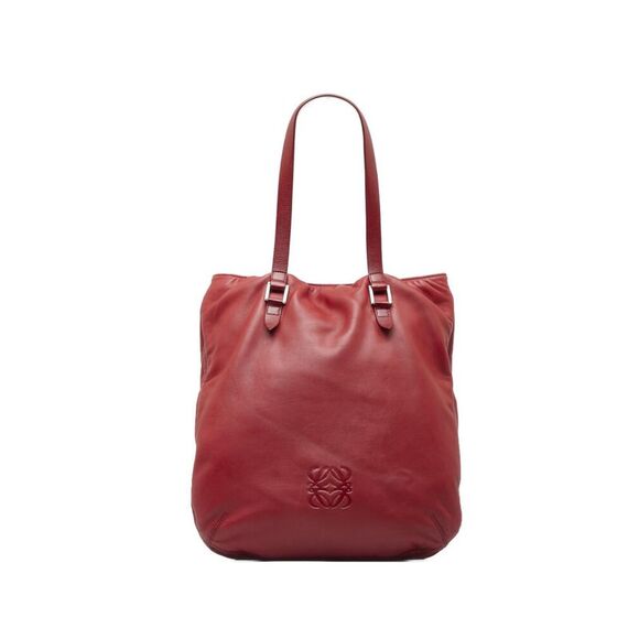 Loewe | Bags | Pre Loved Loewe Red Leather Tote Bag In Ab Condition ...
